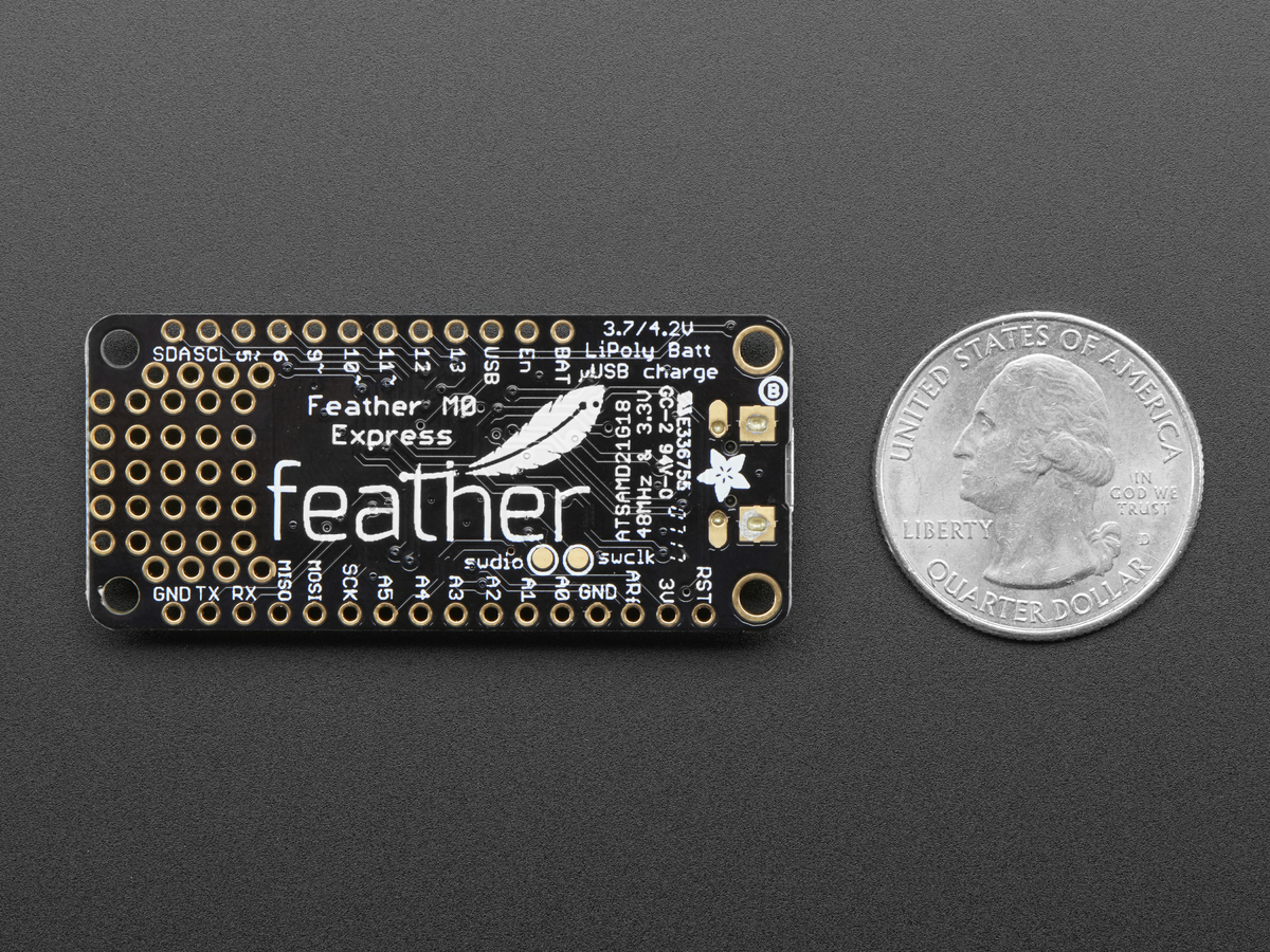 3403: Adafruit Feather M0 Express - ATSAMD21 Cortex M0