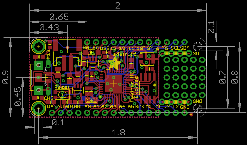 3403: Adafruit Feather M0 Express - ATSAMD21 Cortex M0