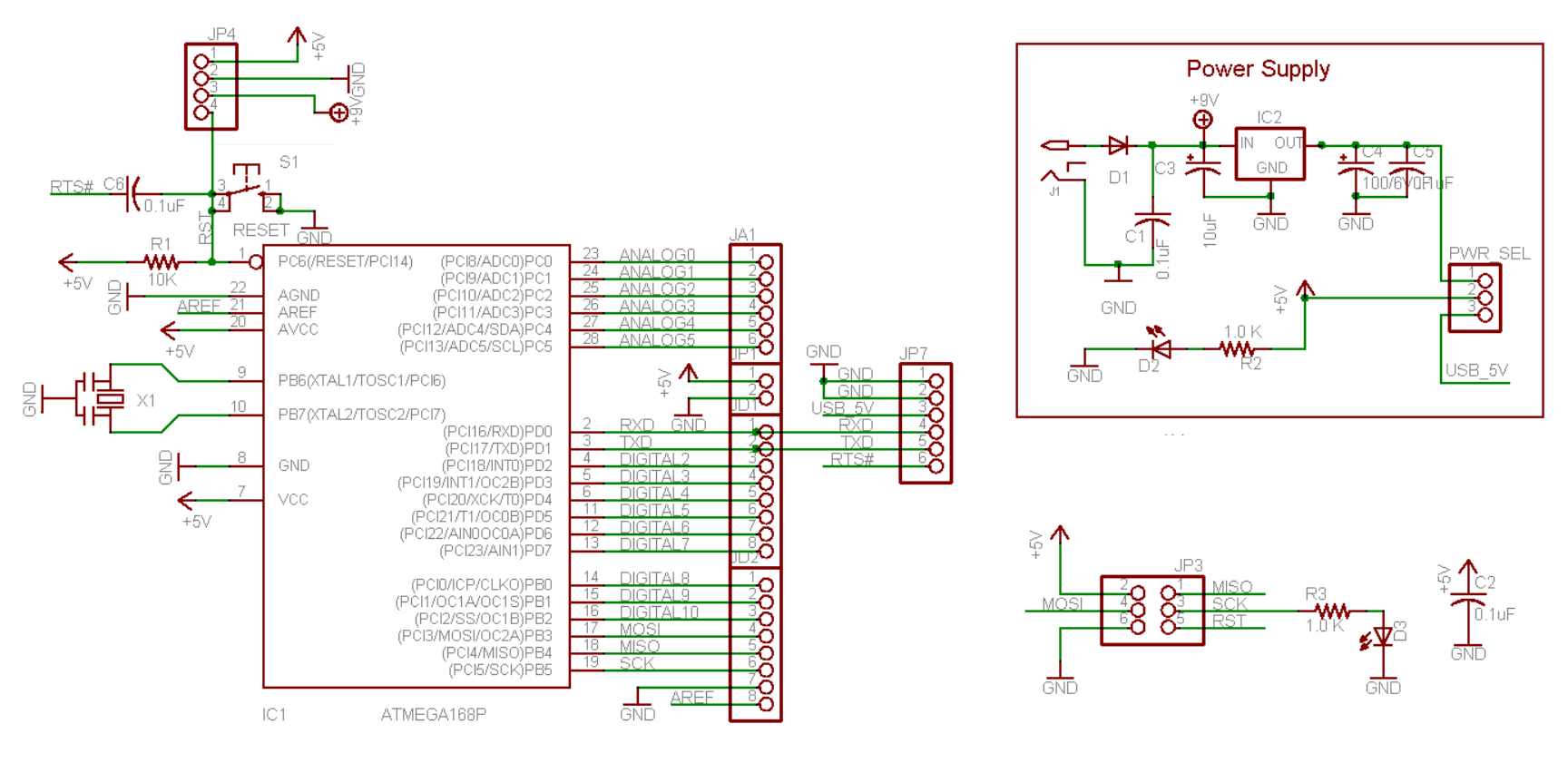 72: DC Boarduino (Arduino compatible) Kit (w/ATmega328) - v1.0