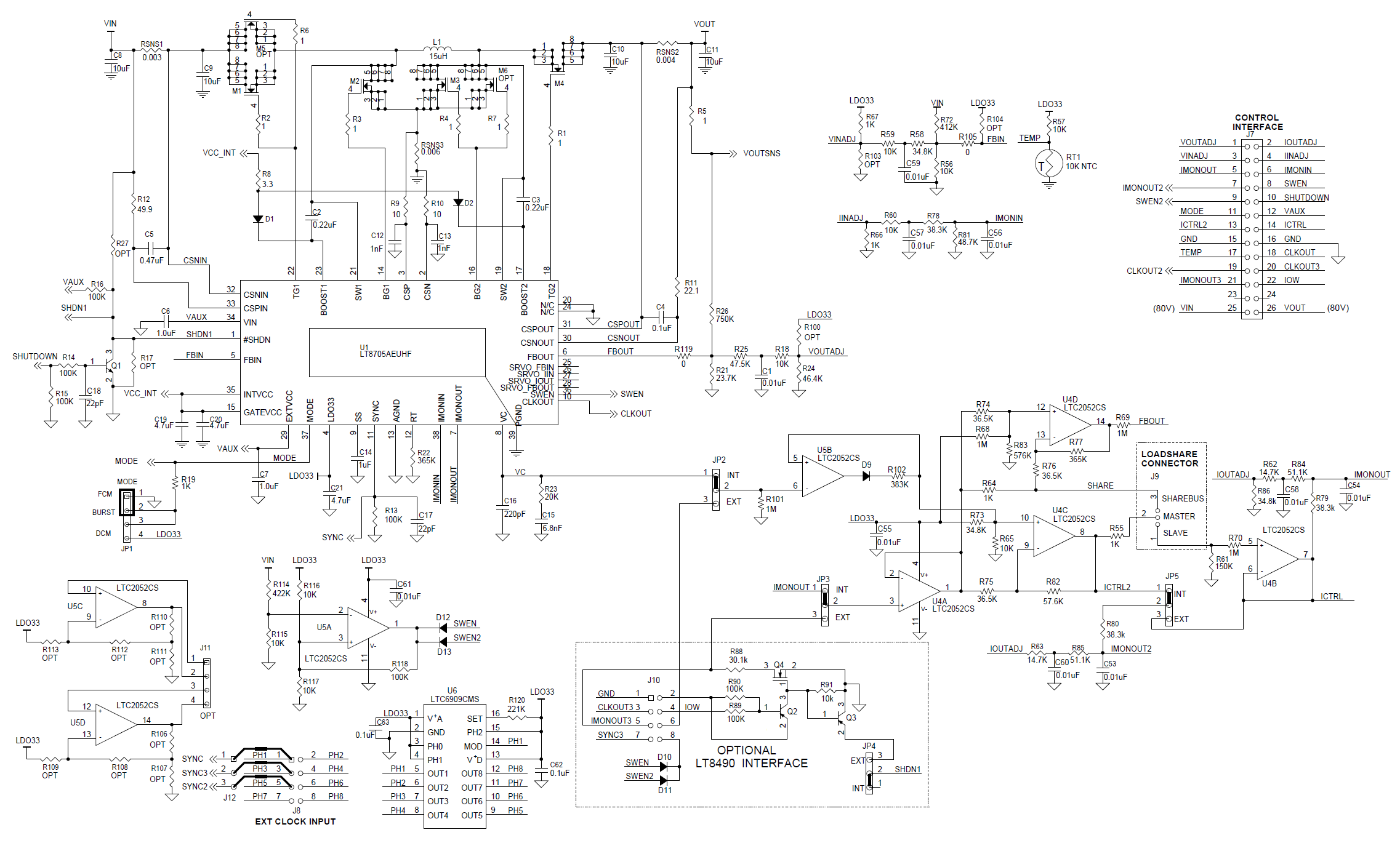 DC2285A: 48V @ 20A, 36 ~ 75V in Buck/Boost