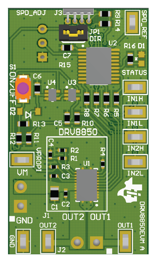 DRV8850EVM: Low Voltage Brush DC Motor Driver