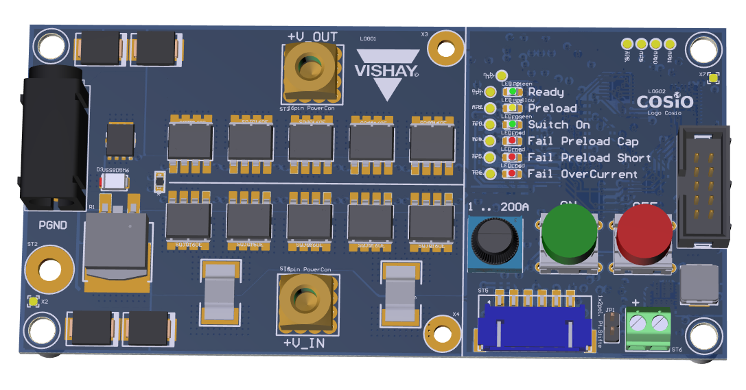 EFUSE-48V100A(#1): SPST SSR, 48V, 100A Max with Adjustable Trip