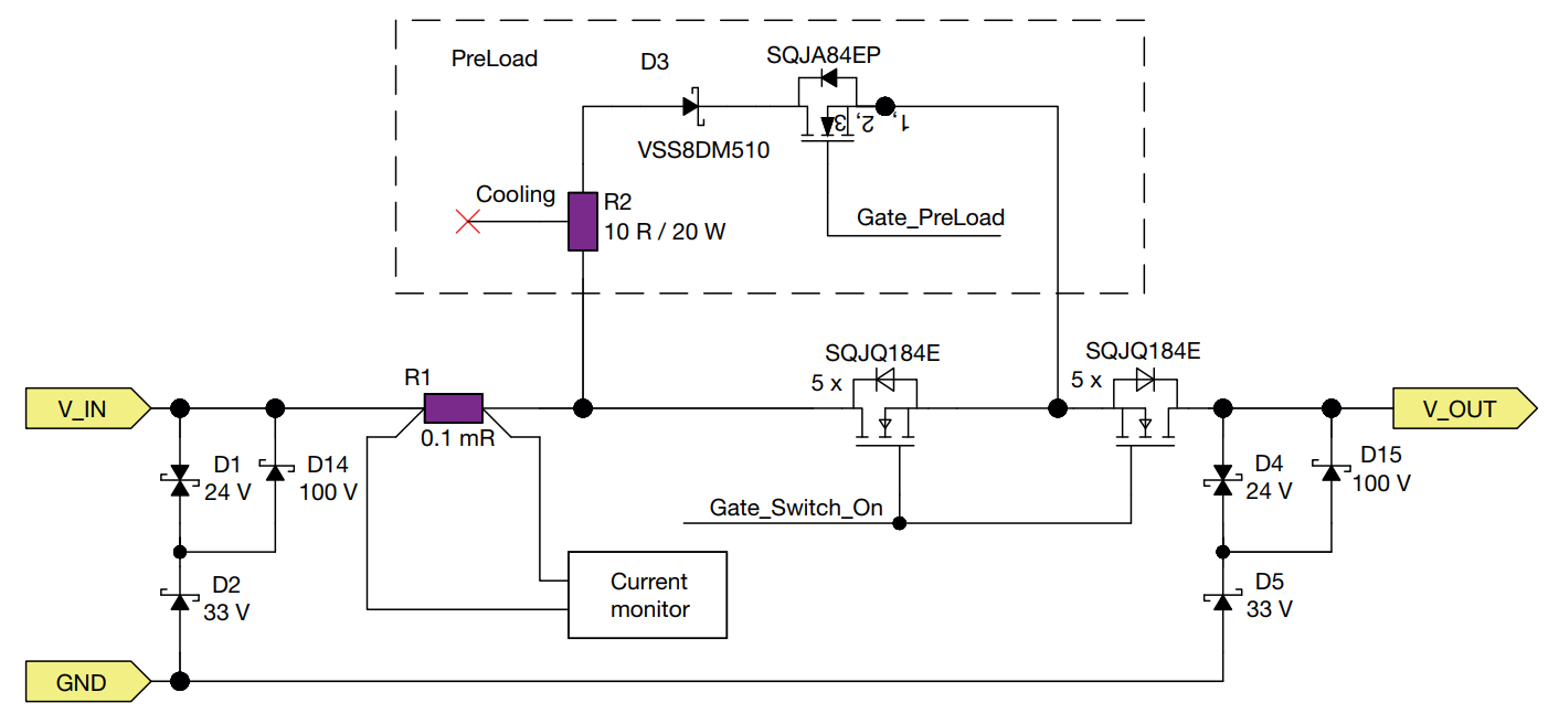 EFUSE-48V100A(#2): SPST SSR, 48V, 100A Max with Adjustable Trip