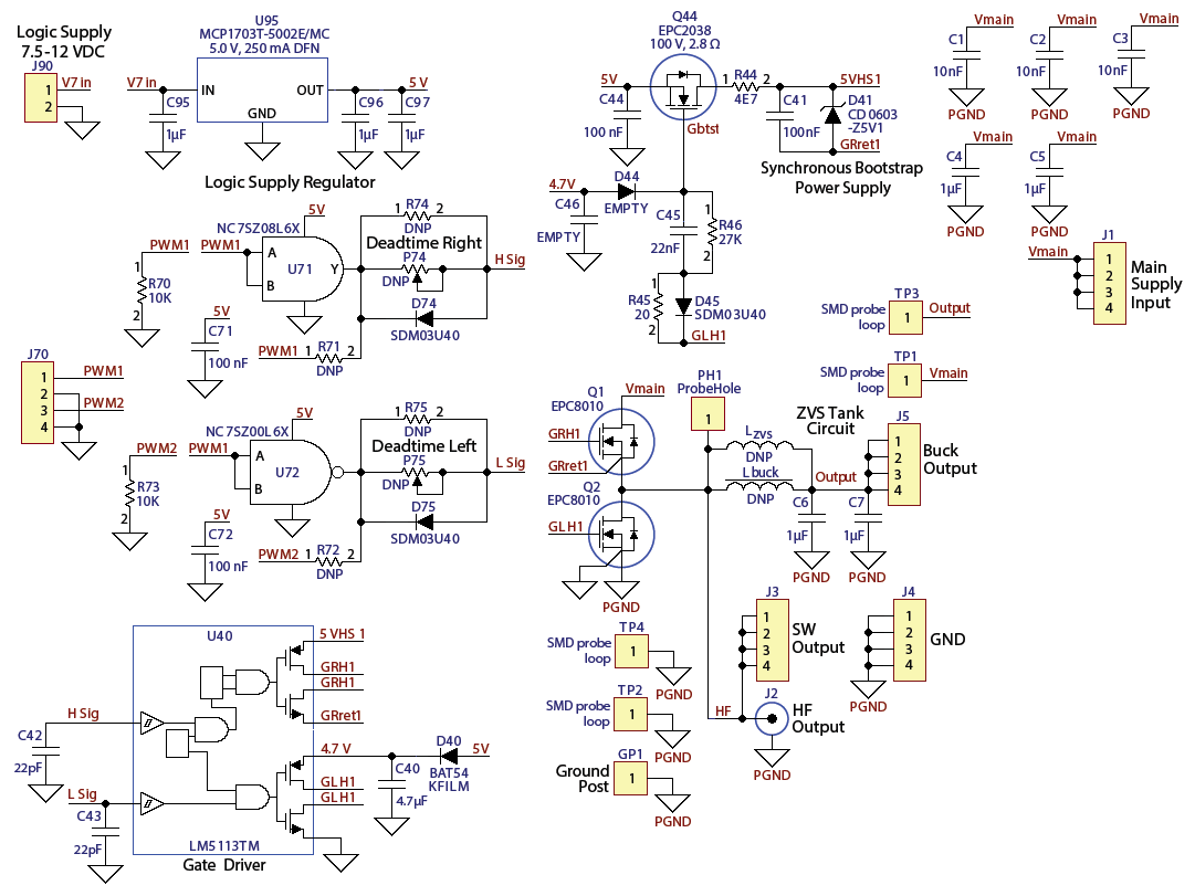 EPC9068: 2.7A, 0 ~ 100V, Half H-bridge