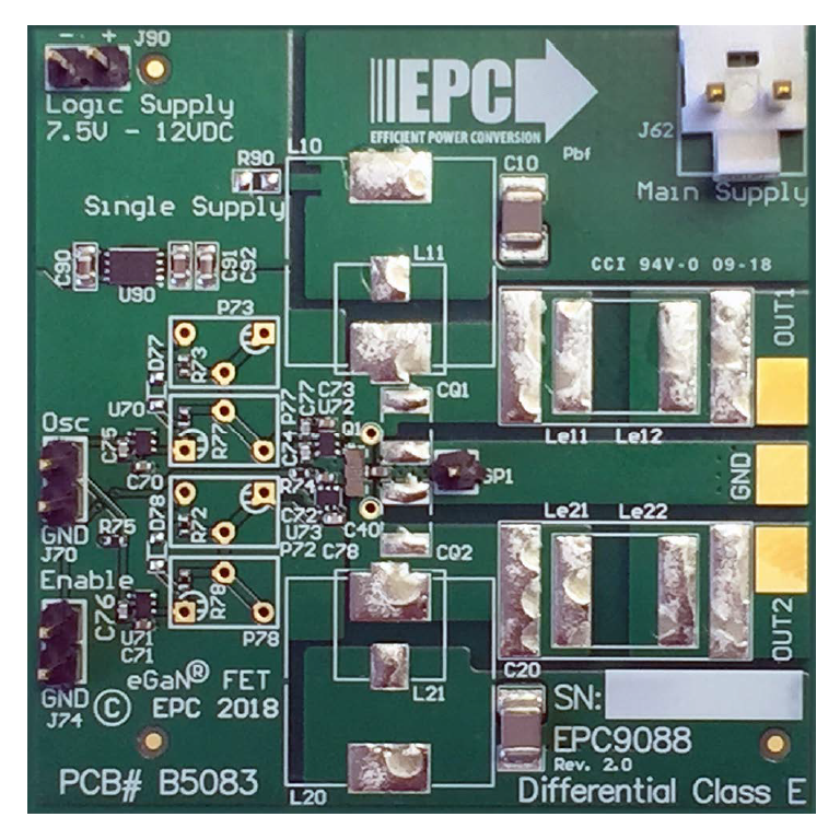 EPC9088: 2A, 0 ~ 60V, 10MHz, Class E Amplifier