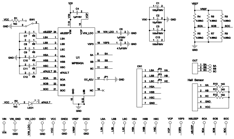 EV6543A-L-01A: 2A, 3V ~ 12V, 3-Ph BLDC Motor Driver