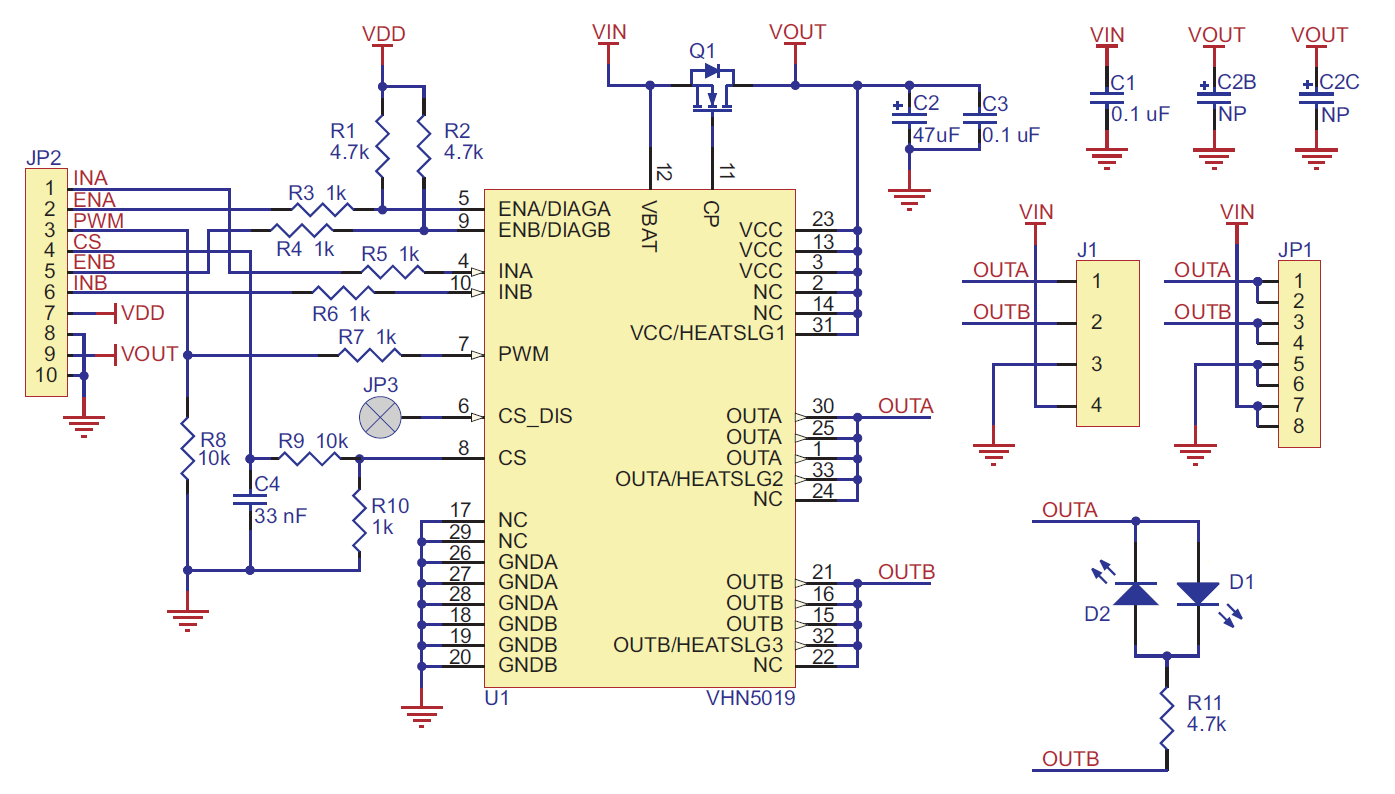 EVAL-VNH5019-P1: 12A, 5.5 ~ 24V, Motor Driver