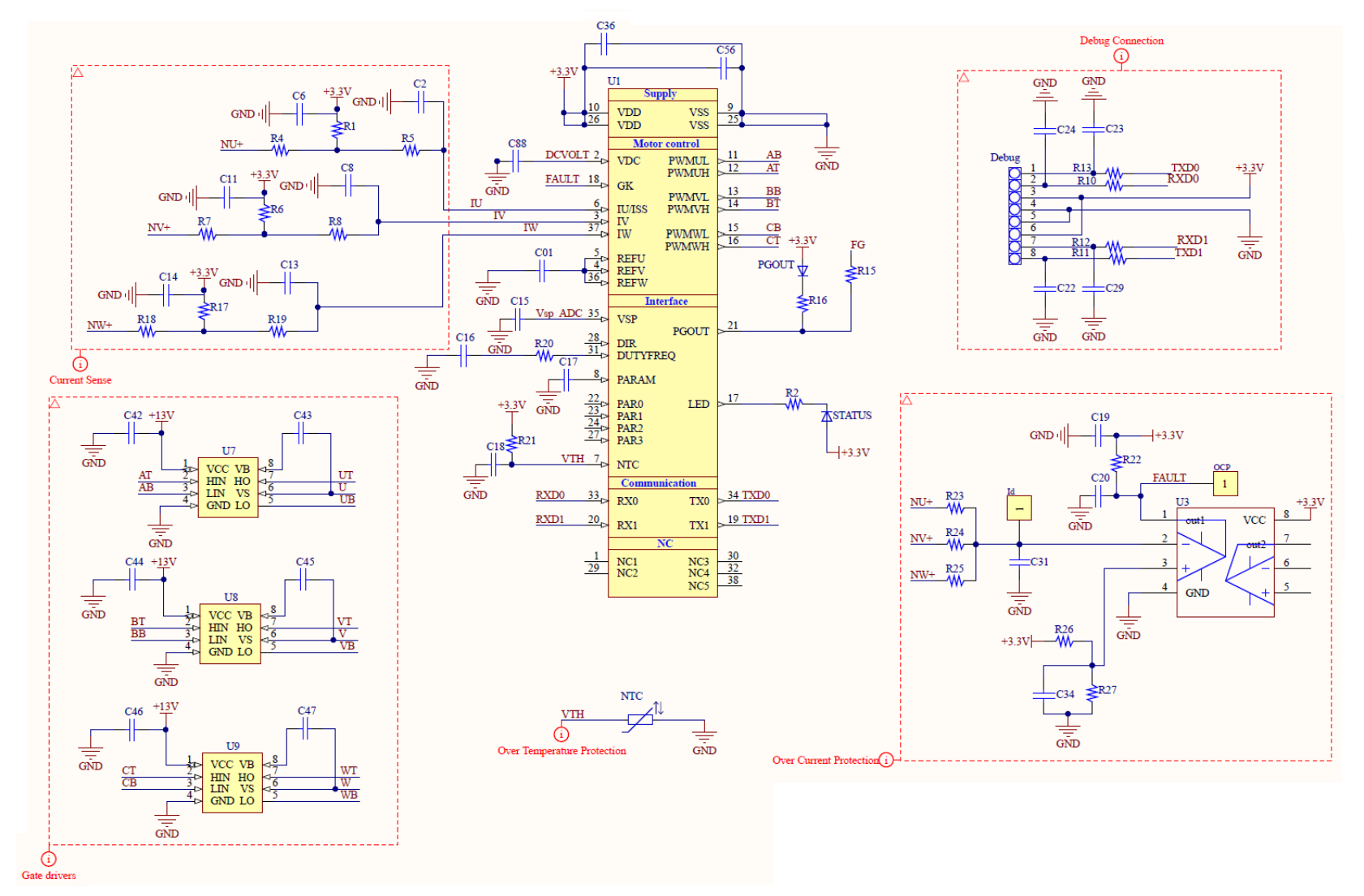 EVALDRIVE3PHPFD7TOBO1: 3-Phase Motor Driver with FOC Sensorless Control