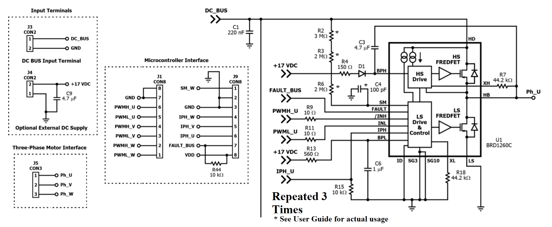 RDK-851: 50W, 270 ~ 365V, 3-Phase BLDC/PMSM Driver