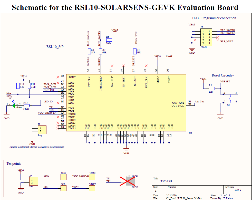 RSL10-SOLARSENS-GEVK: Solar Powered BlueTooth Multi−Sensor Platform