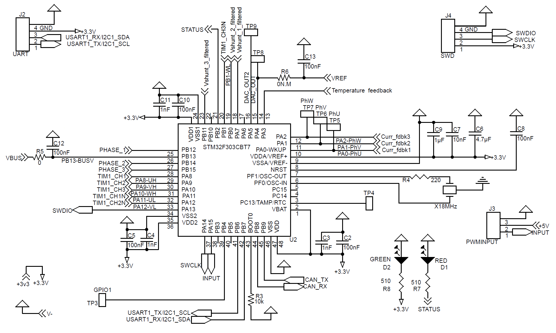 STEVAL-ESC001V1: 20A (30A Peak), 11.1 ~ 22.2V, BLDC or PMSM