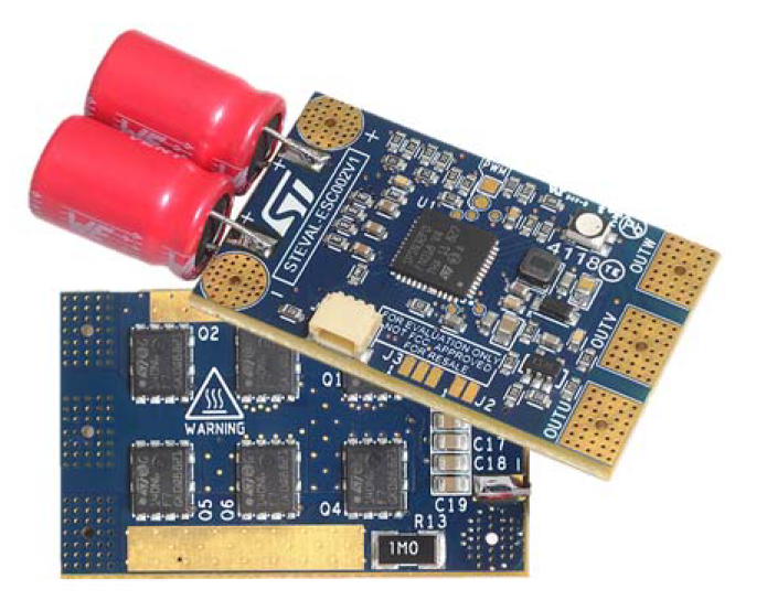 STEVAL-ESC002V1: 20A, 6.7 ~ 45 V, Three Phase Brushless Motor Controller