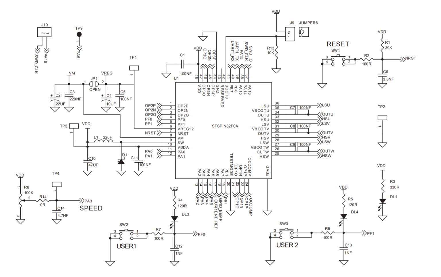 STEVAL-SPIN3202: 3-Phase BLDC Driver with Embedded STM32 MCU