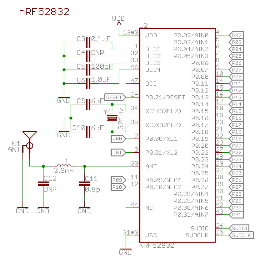 WRL-13990: nRF52832 Board