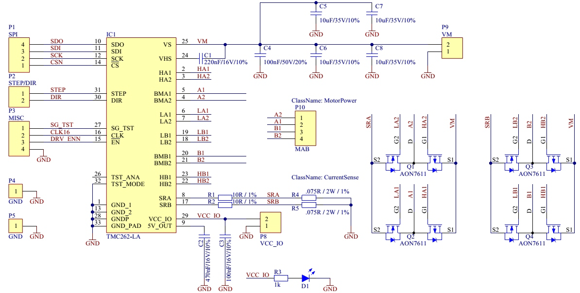 TMC262-BOB30: Stepper, 2.8A/Phase @ 9 ~ 26V