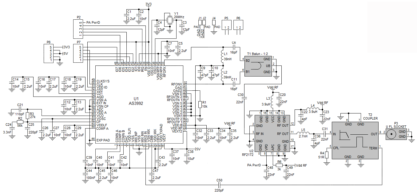 AS3992-DK MICRO: UHF 900MHz RFID Reader