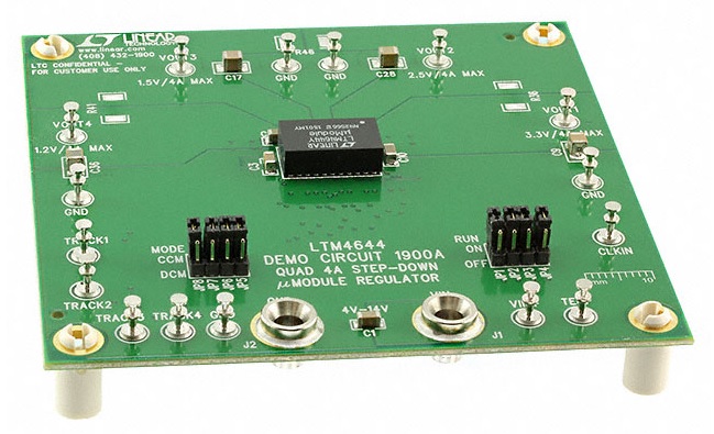 DC1900A: 4x 1.2 ~ 3.3V @ 4A, 4 ~ 14V in