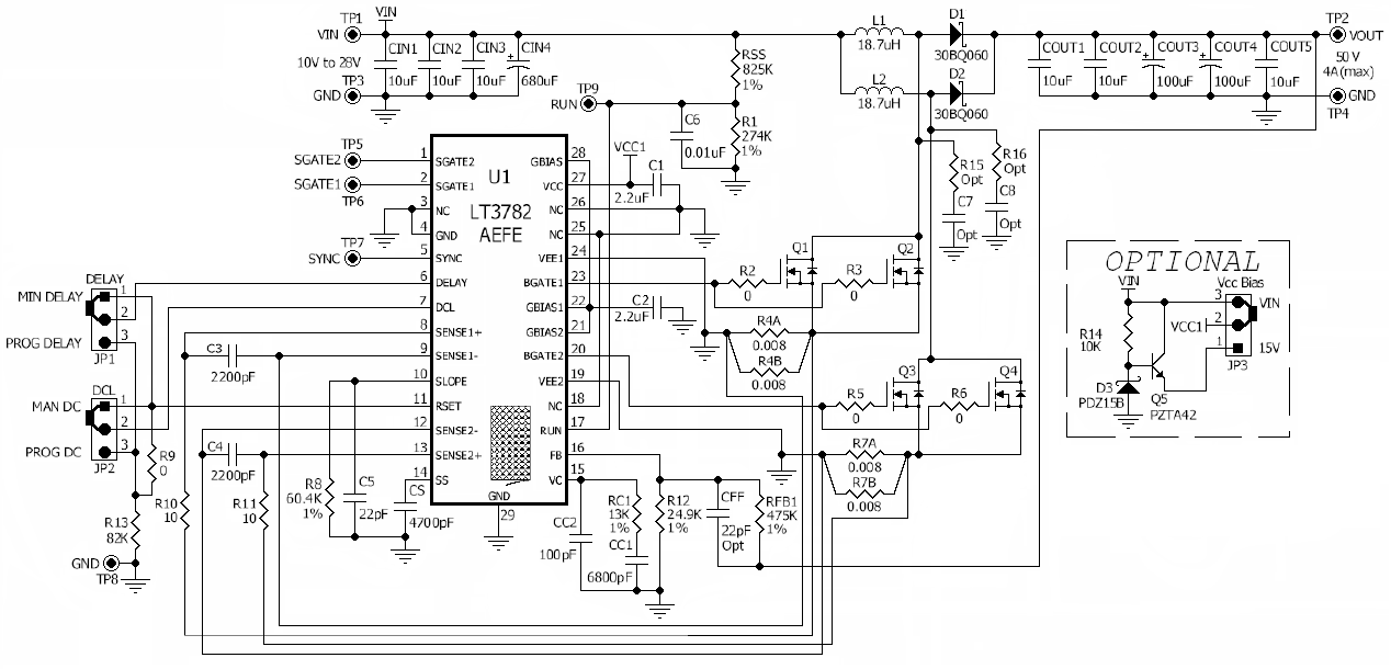 DC770C: 50V @ 4A, 10 ~ 28V in, Boost