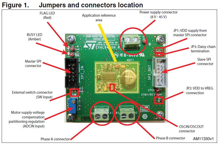 EVAL6470H: 3A Bi-Polar Motor Driver, 8 ~ 45V in