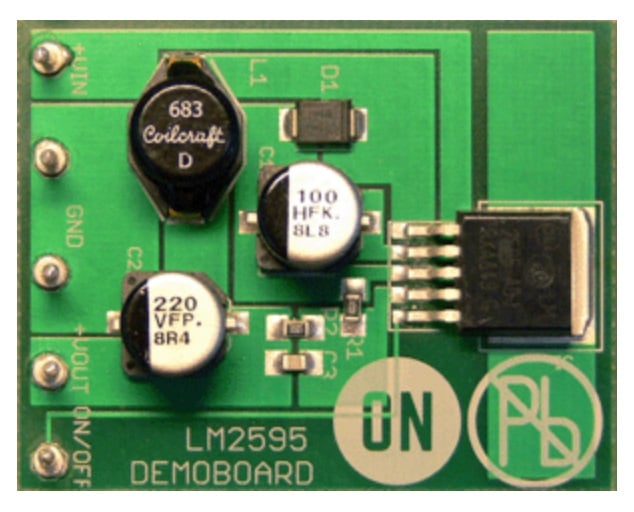 LM2595ADPBCKGEVB: 1.23 ~ 37V @ 1A, 5 ~ 40 Vin