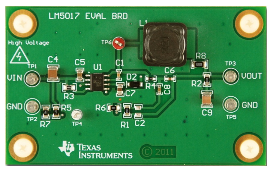 LM5017EVAL: 10V @ 600mA, 12.5 ~ 100V in, Buck