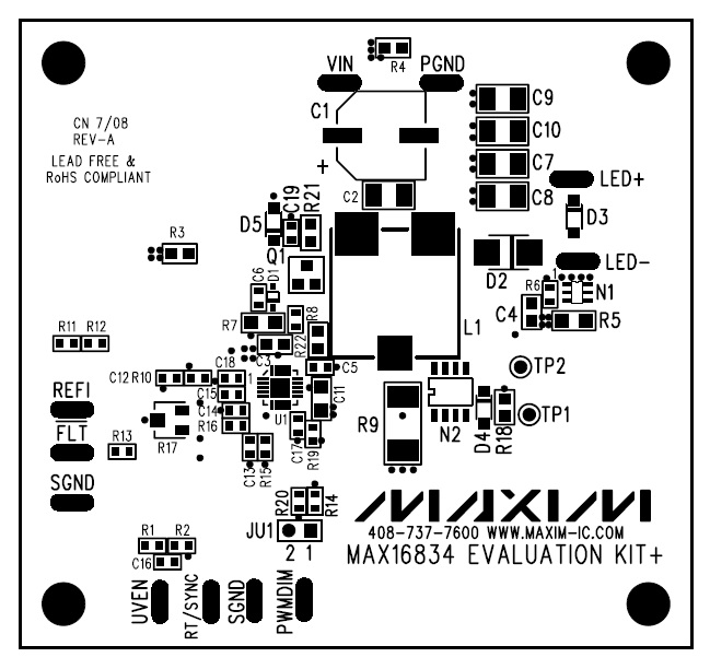 MAX16834EVKIT+: 1A @ 28V Max, 7 ~ 28V in
