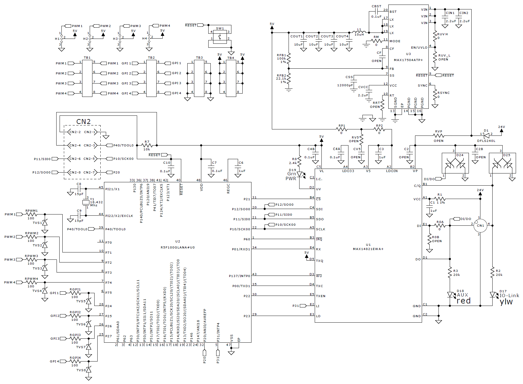 MAXREFDES37#: IO-Link, Quad Servo Motor Driver | DigiKey Electronics
